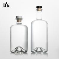 China Acceptable Customer's Logo Modern Clear Glass 700ml 750ml 1000ml Liquor Hookah Bottle for sale