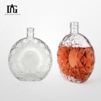 China Unique Crystal Wine Set Clear Liquor Whiskey Bottle 500ml 700ml 750ml for Mineral Water for sale