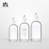 China OEM/ODM Acceptable Clear Liquor Bottle with Screw Cap 350ml Decal Glass Vodka Bottle for sale