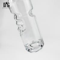 China 200ml 375ml 500ml 750ml 1000ml round empty flint glass liquor wine gin Whisky Vodka tequila glass bottle with cork lid for sale