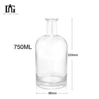 China Screen Printing Hot Stamping Painting Whisky Glass Bottle with Cork Cap for sale