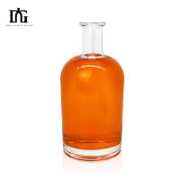 China Screen Printing Hot Stamping Painting Whisky Glass Bottle with Cork Cap for sale