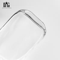 China 500ml Transparent Vodka Glass Bottle with Sealed Cork and Engraving Surface for sale