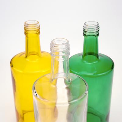 China Super Flint Flat Shoulder Glass Bottle for Liquors and Beverages Custom 500ml 750ml for sale