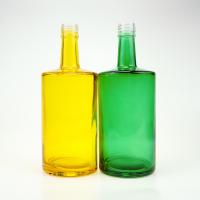 China Super Flint Flat Shoulder Glass Bottle for Liquors and Beverages Custom 500ml 750ml for sale