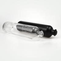 China 750ml Clear Round Glass Bottle With Cork Stopper for Brandy Gin Rum Vodka Tequila Liquor for sale