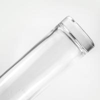 China 750ml Clear Round Glass Bottle With Cork Stopper for Brandy Gin Rum Vodka Tequila Liquor for sale