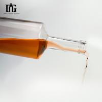 China Glass Collar 750ml Round Empty Flint Liquor Wine Bottle for Whisky/Alcohol/Spirit for sale