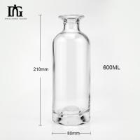 China Beverage Vertical Stripe Clear Glass Bottles with Cork Stoppers Perfect Birthday Gift for sale