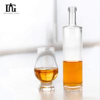 China Industrial Beverage 750ml Clear Gin Vodka Ice Wine Glass Bottle with CORK Sealing Type for sale