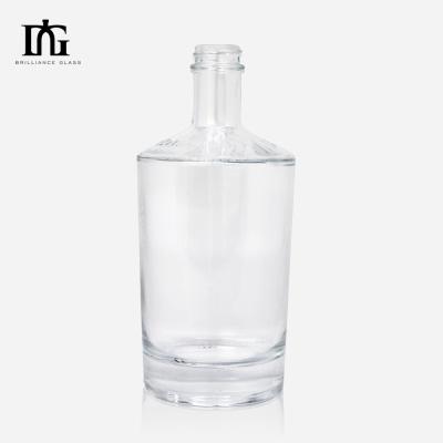 China Thick Bottom Glass Bottle for Liquor Spirits Custom Luxury Gin Whiskey Vodka Screw Cap for sale
