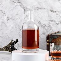 China Sealing Type CORK 100ml 200ml 375ml 500ml 750ml Matte Black White Glass Bottle for Gin for sale