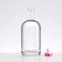 China Sealing Type CORK 100ml 200ml 375ml 500ml 750ml Matte Black White Glass Bottle for Gin for sale
