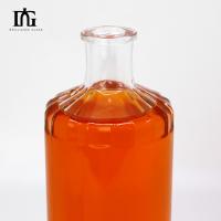 China Acceptable Customer's Logo 500ml Round Glass Wine Bottle for Liquor Alcohol Drinking for sale