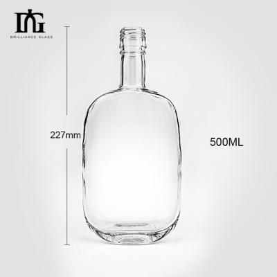 China 500ml Glass WHISKY Bottle OEM/ODM Customized Unique Creative Design Can Be Customized for sale