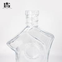 China Body Material Glass Custom Luxury Gin Whiskey Vodka 500ml 700ml 750ml 1L Bottle With Cork for sale
