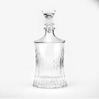 China Screen Printing Hot Stamping 750ml Clear Glass Decanter for Liquors and Beverages for sale
