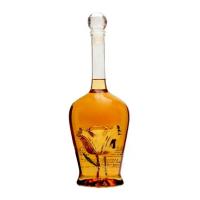 China 750ML Handmade Blown Glass Liquor Wine Bottles with Unique Decorated Rose Flower Shape for sale