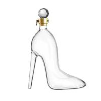 China High Heel Shoe Shape Unique 500ml 750ml Capacity Whiskey Red Wine Vodka Glass Bottle for sale