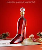 China High Heel Shoe Shape Unique 500ml 750ml Capacity Whiskey Red Wine Vodka Glass Bottle for sale
