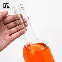 China 500ml 750ml 1000ml Glass Wine Whiskey Bottle with Cork Hot Stamping and Electroplating for sale