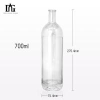 China Body Material Glass Bottle for Whisky Rum Gin 500ml 700ml Capacity Liquor Spirits Bottles for sale