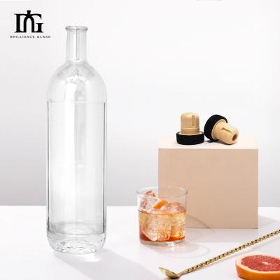 China 700ml Wine Gin Rum Vodka 750ml Whisky Glass Bottle with Hot Stamping Surface Handling for sale