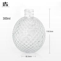 China Glass Bottle With Wooden Stopper For Gin Tequila Whisky Vodka Rum 300ml 200ml 100ml for sale