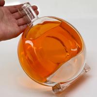 China Acid Etch Clear 450ml 700ml 750ml Rum Vodka Whisky Gin Glass Bottle with Glass Cork for sale