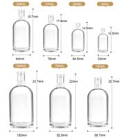 China Glass Collar 500ml 700ml 750ml Nordic Empty Transparent Liquor Bottle for Vodka Oslo for sale