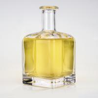 China Custom Square Glass Whisky Bottle Set 5CL 500ML 750ML Frosted Vial Base Material glass for sale