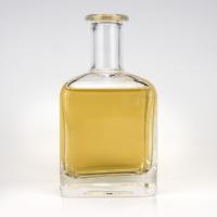 China Custom Square Glass Whisky Bottle Set 5CL 500ML 750ML Frosted Vial Base Material glass for sale