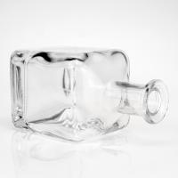 China Custom Square Glass Whisky Bottle Set 5CL 500ML 750ML Frosted Vial Base Material glass for sale