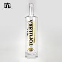 China Glass Bottle for Liquor Vodka Brandy Whiskey Unique Design Body and Collar Material for sale