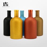 China 500ML Glass Bottle With Cork For Olive Oil Liquor Gin Vodka Liquid Screen Printing for sale