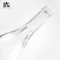 China Transparent Glass Wine Bottle 500ml 750ml 1000ml with Screen Printing and Hot Stamping for sale