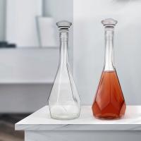 China Special Shaped 500ml/750ml Tequila Whiskey Gin Rum Brandy Vodka Glass Bottles with T Cork for sale