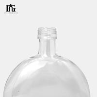 China 330ml 500ml Clear Glass Whisky Vodka Liquor Bottle with Customized Engraving and More for sale