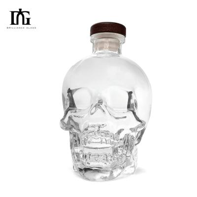 China Brandy Rum Whiskey Gin Vodka Juice 700ml 750ml Clear Glass Bottle Acceptable OEM/ODM for sale