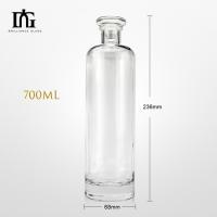 China 375/500/700/750/1000ml Clear Glass Bottle for Whiskey Rum Gin Sample Provided Freely for sale
