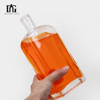China 500ml 700ml Custom Juice Beverage Liqouur Spirits Glass Bottle with Cork and Screw Cap for sale