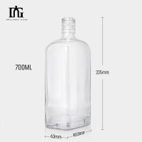 China 500ml 700ml Custom Juice Beverage Liqouur Spirits Glass Bottle with Cork and Screw Cap for sale