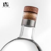 China Custom Logo 500ml/700ml Glass Bottle for Brandy Juice Wine or Liquor Unique Design for sale