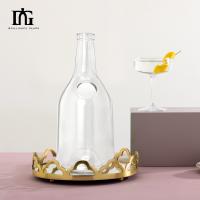 China Custom Logo 500ml/700ml Glass Bottle for Brandy Juice Wine or Liquor Unique Design for sale
