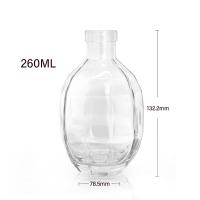 China Glass Body 250ml 375ml 500ml Vodka Liquor Wine Spirit Bottle With Lid For Brandy Whisky for sale