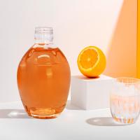 China 250ml 375ml 700ml Glass Collar Maple Syrup Bottles Flat Syrup Dispenser With Handle for sale