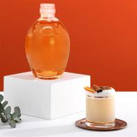 China 250ml 375ml 700ml Glass Collar Maple Syrup Bottles Flat Syrup Dispenser With Handle for sale