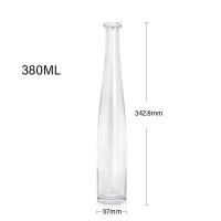 China Engraving Surface Handling 380ml 700ml Glass Bottle for Tequila Whisky Vodka Rum Brandy for sale
