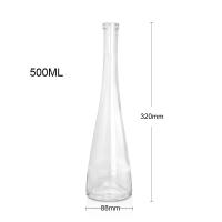 China Clear Glass Bottle with Rose Bottom Capacity 500ml/750ml Body Material Glass for sale