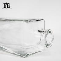 China Custom Engraved Hot Stamping Label Transparent Glass Bottle 500ml 700ml 750ml 1000ml for sale